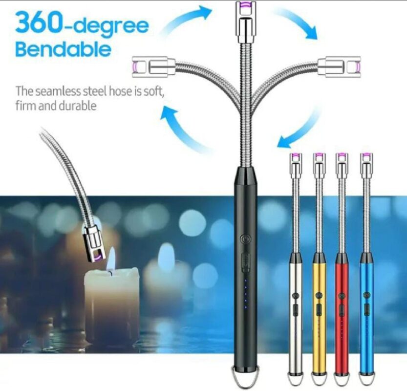 Arc Lighter With Usb Charging | Flameless Windproof | LED Battery ...